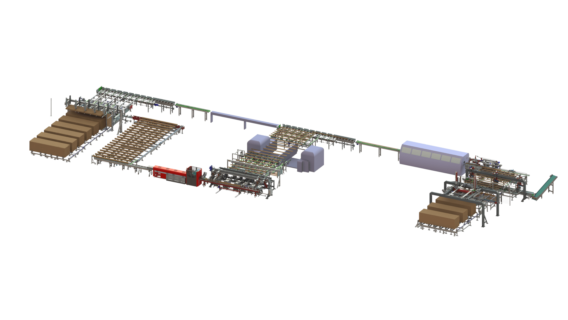 Products for CLT and glulam production and processing in sawmill industry